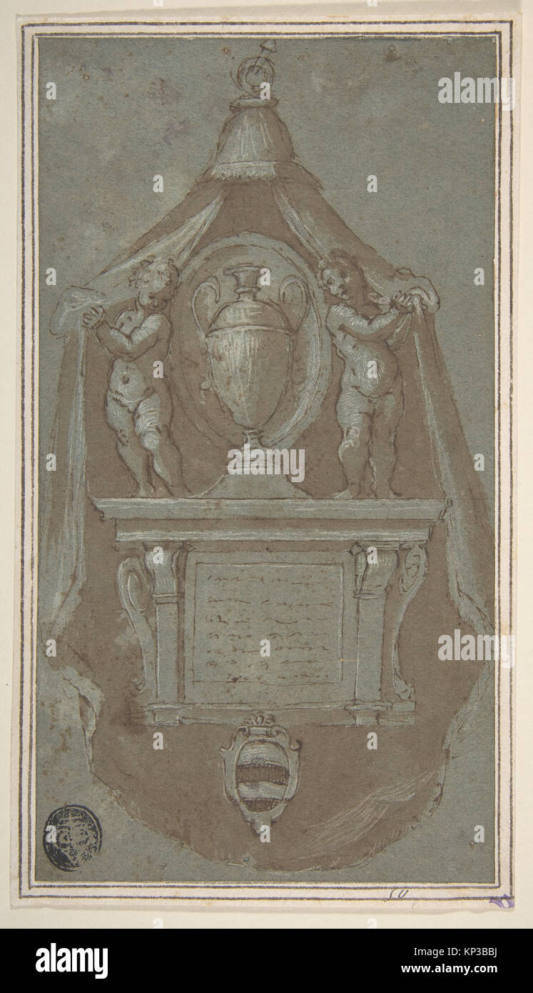 Illustration of a wall tomb design, highlighting architectural forms ...