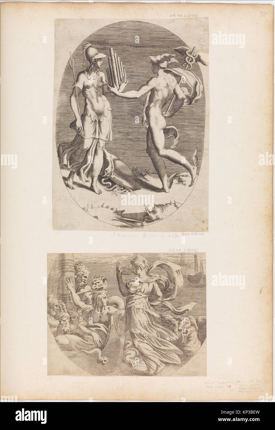 Illustration of Circe with Ulysses’ companions, showing mythological ...