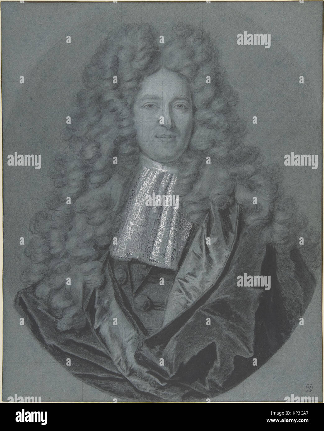 This bust depicts a gentleman within an oval field, highlighting ...