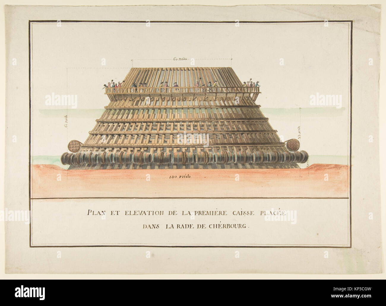 A technical drawing depicting a machine’s design, including parts ...