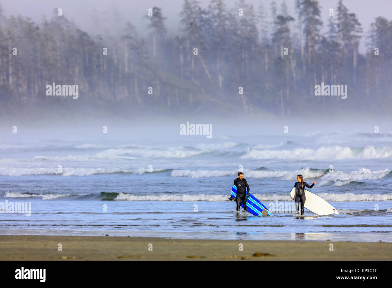 Surfing in Pacific Rim National Park, Canada Stock Photo - Alamy