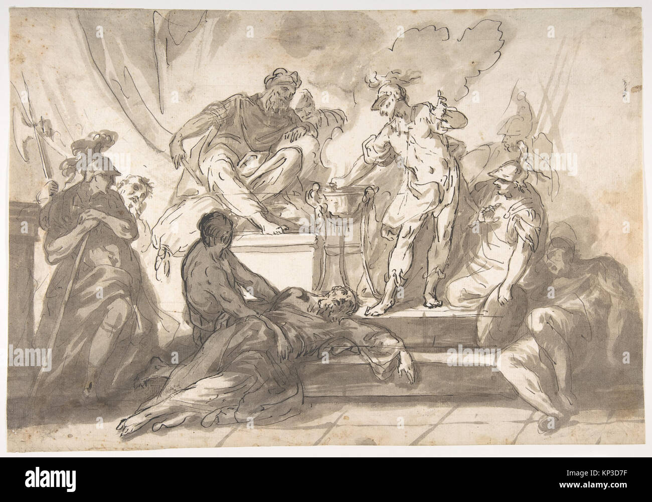 Gaius mucius scaevola thrusting his right hand hi-res stock photography ...