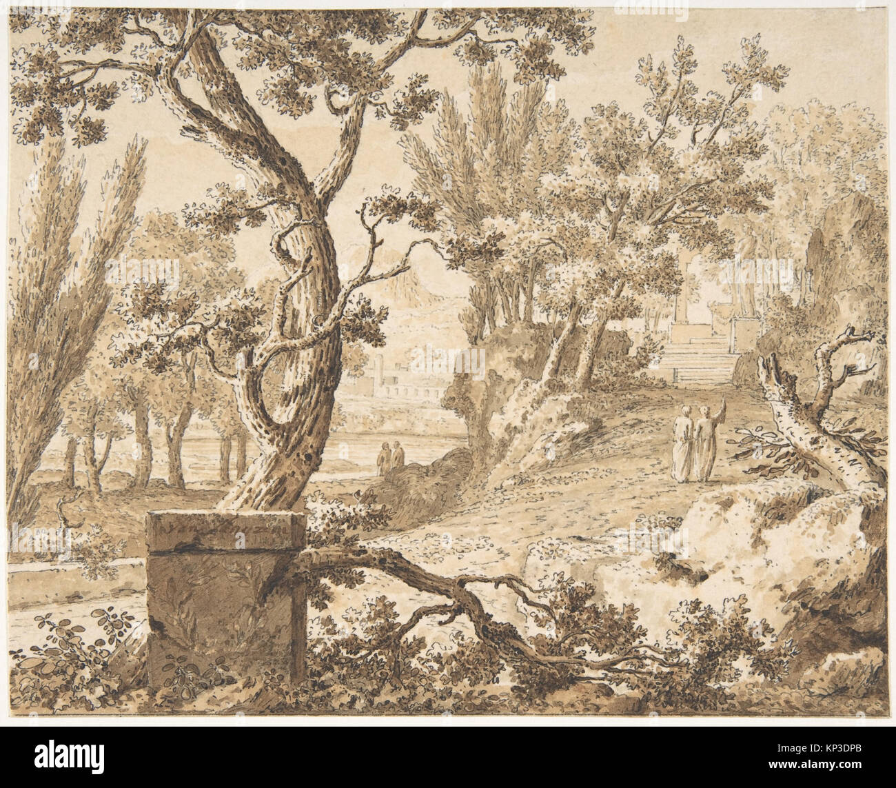 Arcadian Landscape with Figures MET DP800175 366736 Stock Photo - Alamy