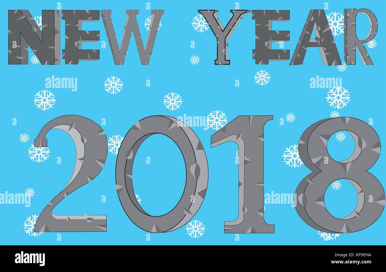 New Year 2018 Stock Vector Image & Art - Alamy