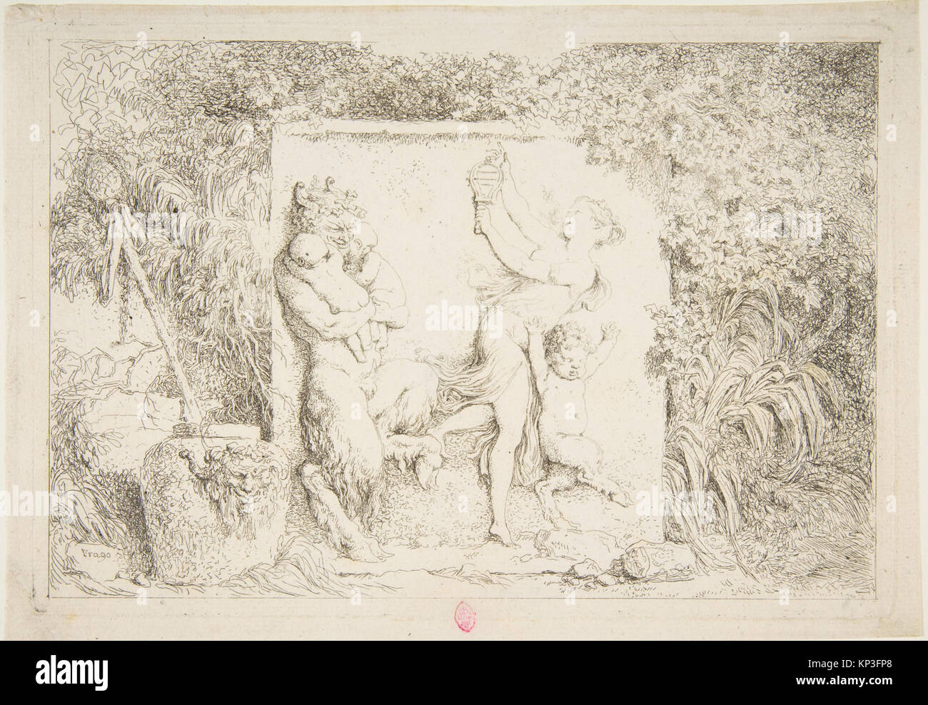 This illustration depicts satyrs dancing, capturing movement and ...
