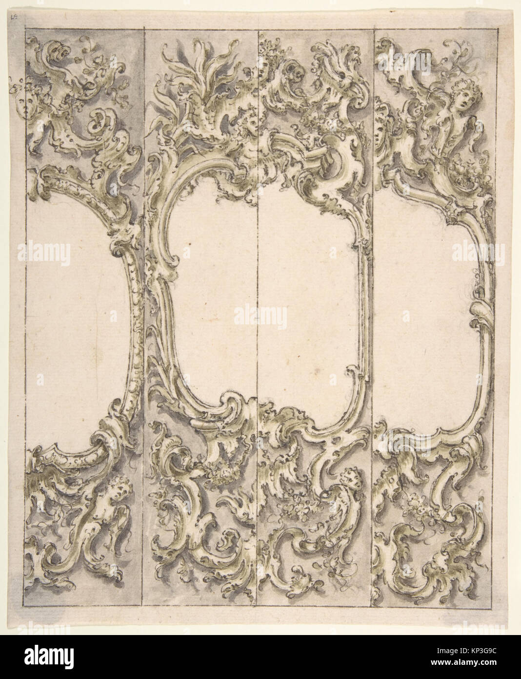 Designs for One Half of a Cartouche in the Rococo style MET DP803326 ...