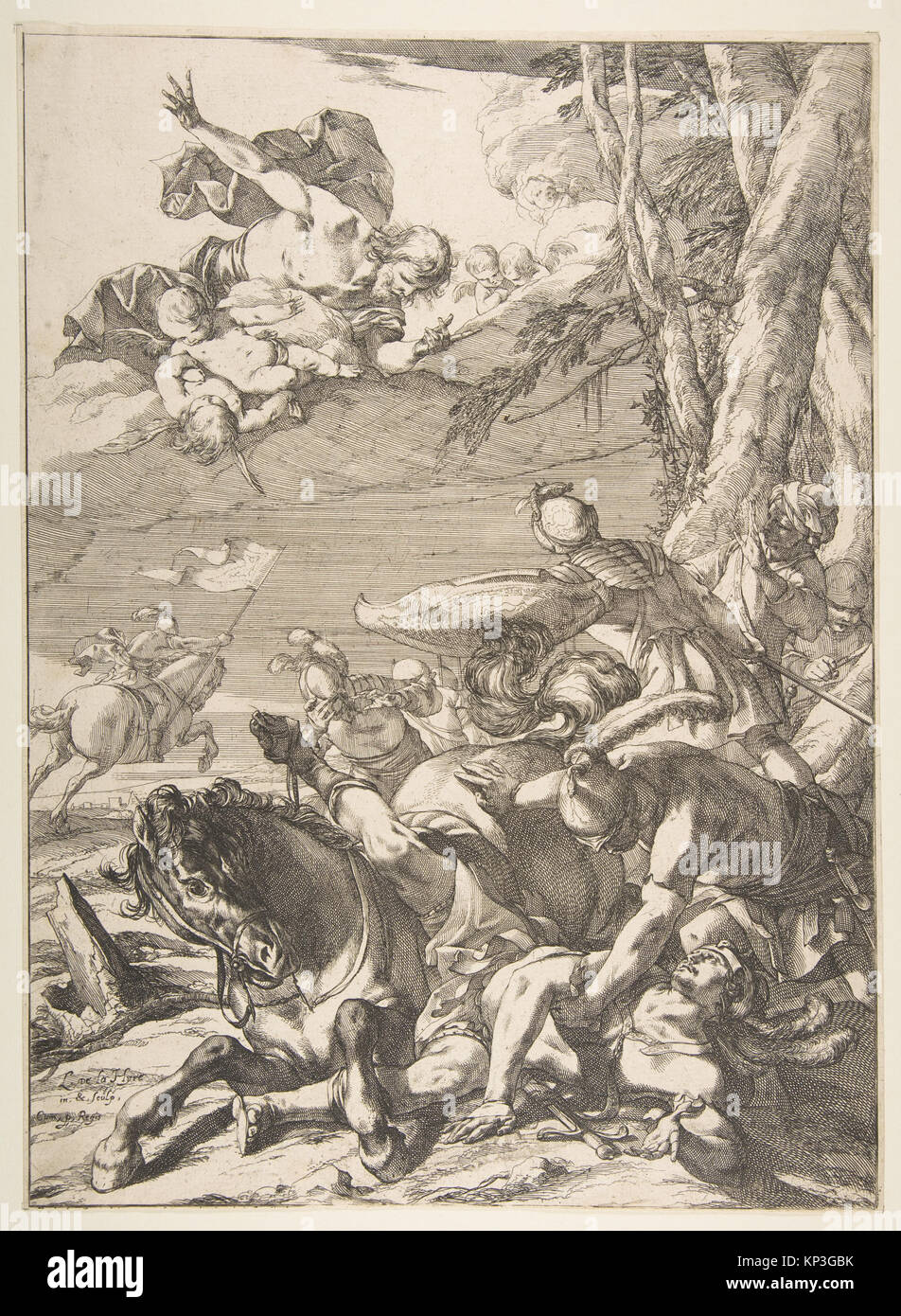 Depiction of St. Paul's conversion illustrating figures, gestures, and ...