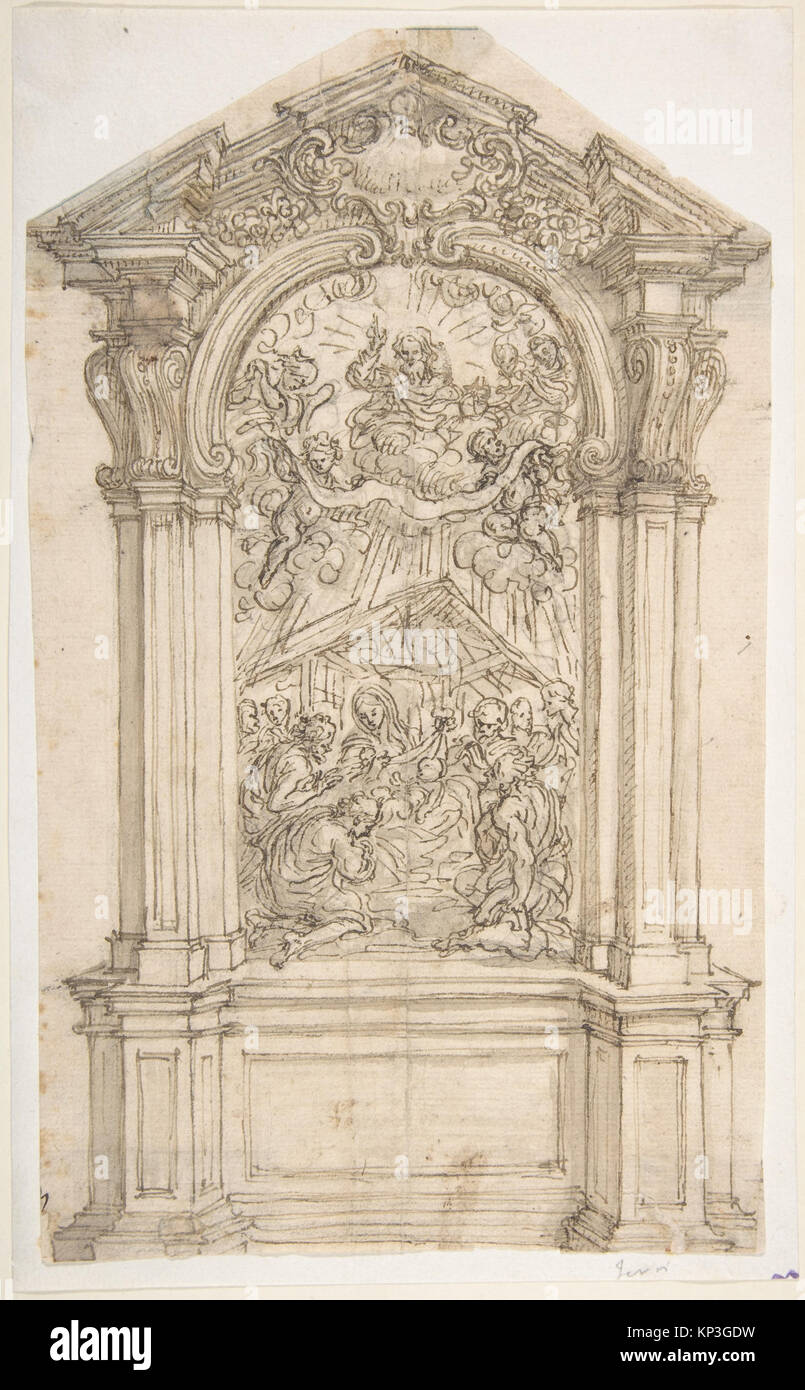 Design for an Altar with a Painting of the Adoration of the Shepherds ...