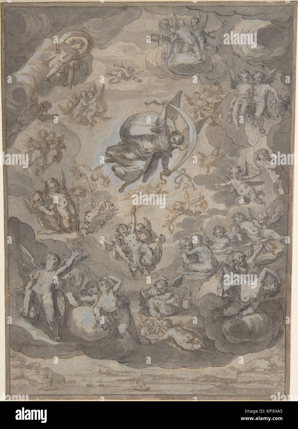 Flying Putti, Surrounding Archangel Raphael MET DP803067 358181 Stock ...