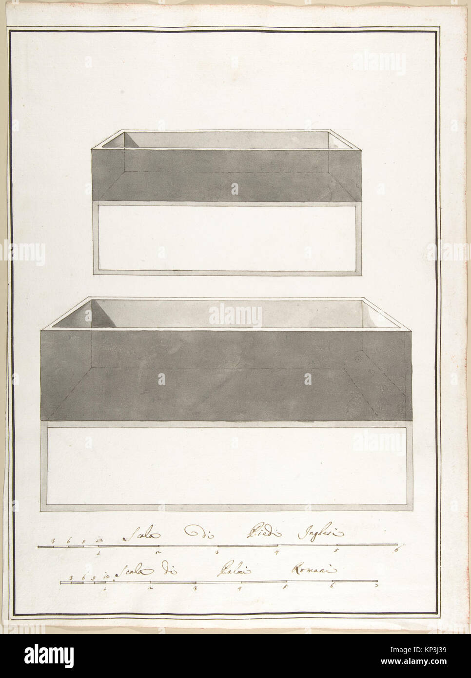 Elevations and Plans of Two Boxes MET DP801741 344119 Stock Photo - Alamy