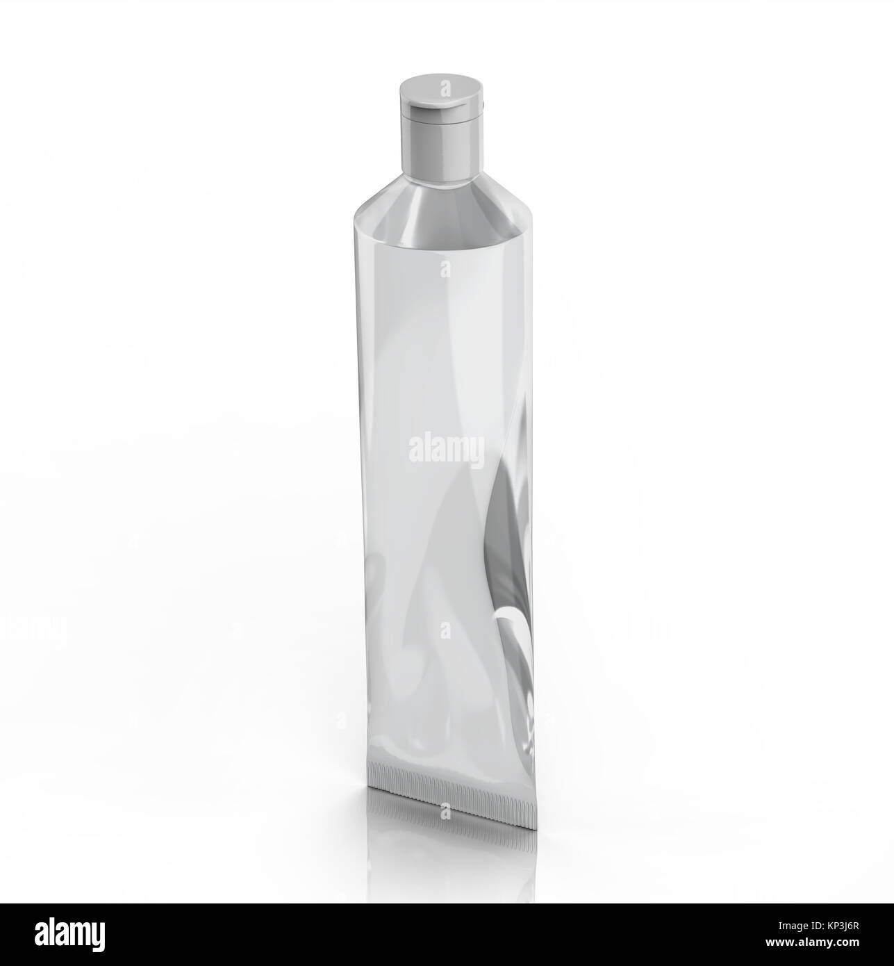 Toothpaste package mockup, blank silver tube, 3d render elements Stock ...