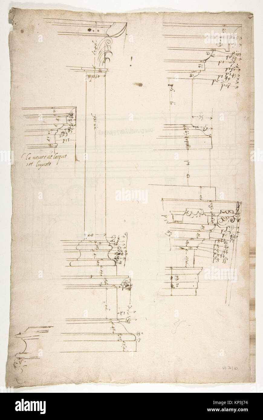 This sheet presents architectural studies of the Arch of Constantine ...