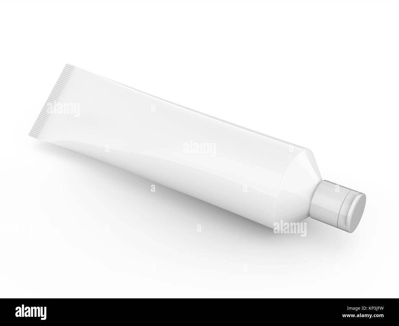 Toothpaste package mockup, blank white tube in 3d render Stock Photo ...