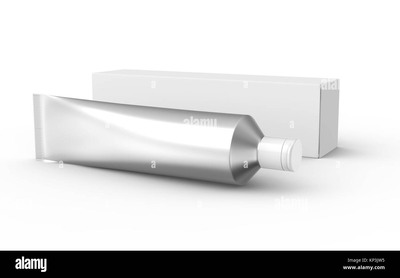 Blank toothpaste mockup, package template in 3d render Stock Photo - Alamy