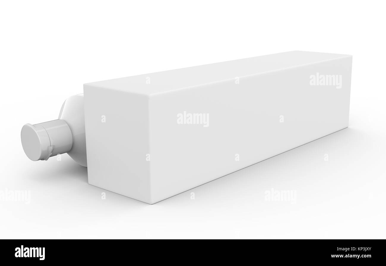 Blank toothpaste mockup, package template in 3d render Stock Photo - Alamy