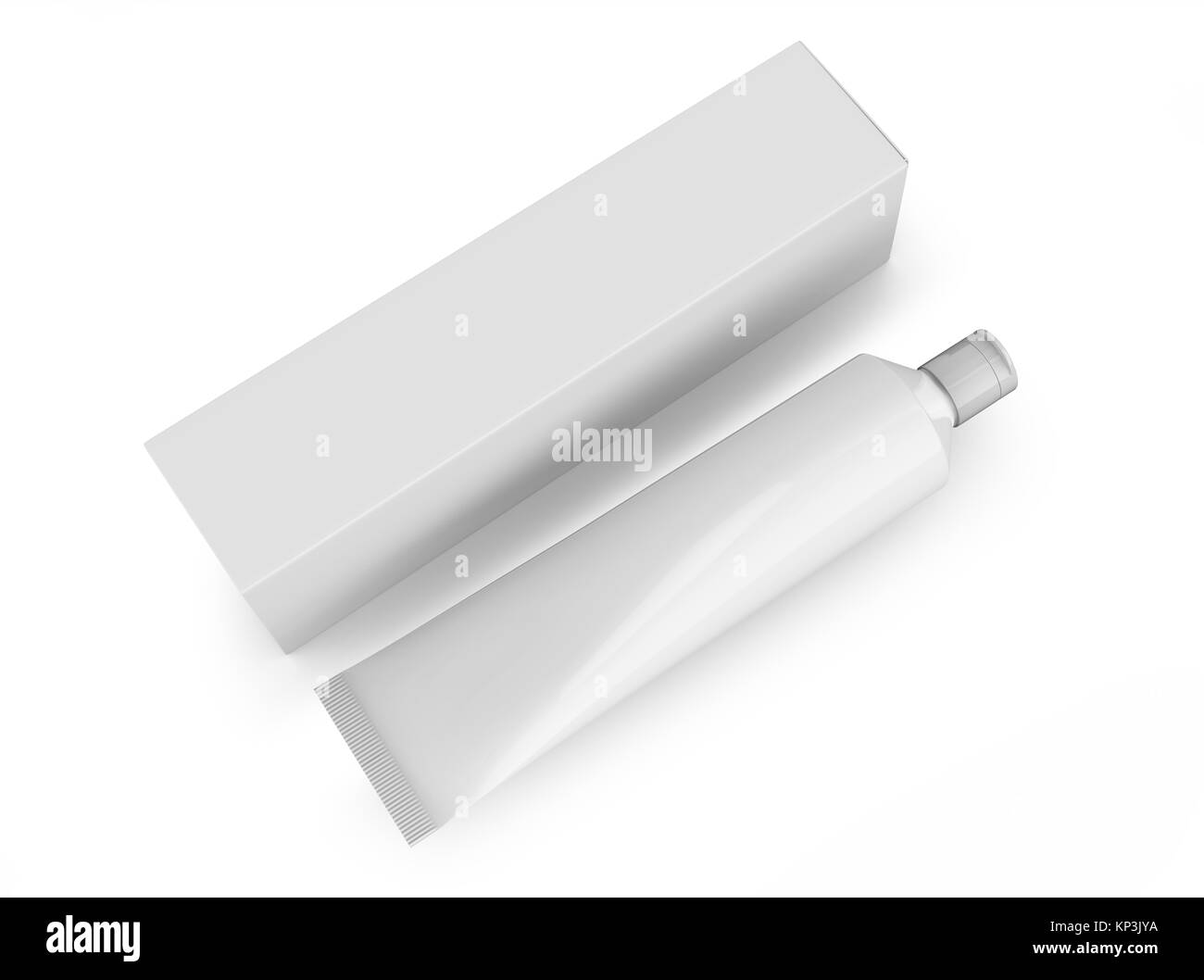 Blank toothpaste mockup, package template in 3d render Stock Photo - Alamy