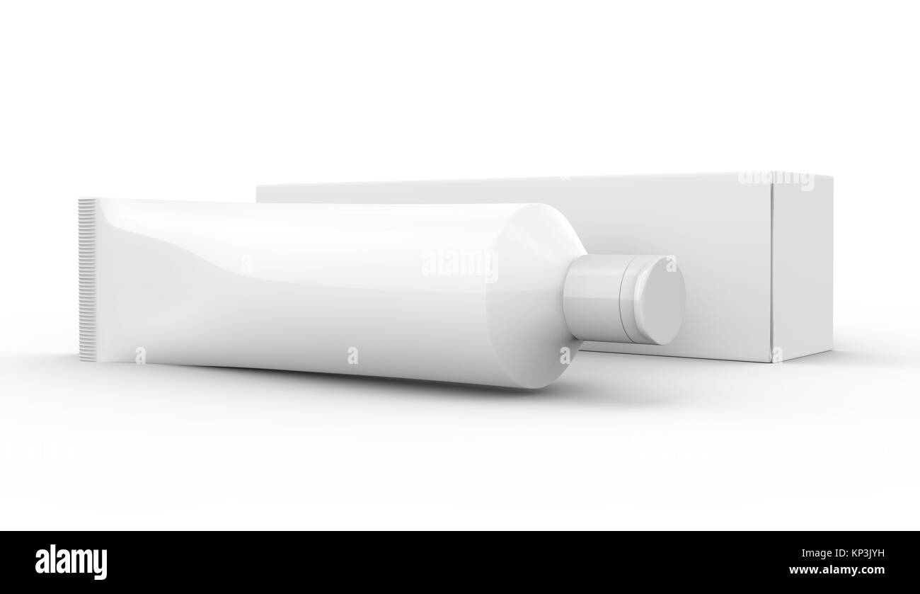 Blank toothpaste mockup, package template in 3d render Stock Photo - Alamy