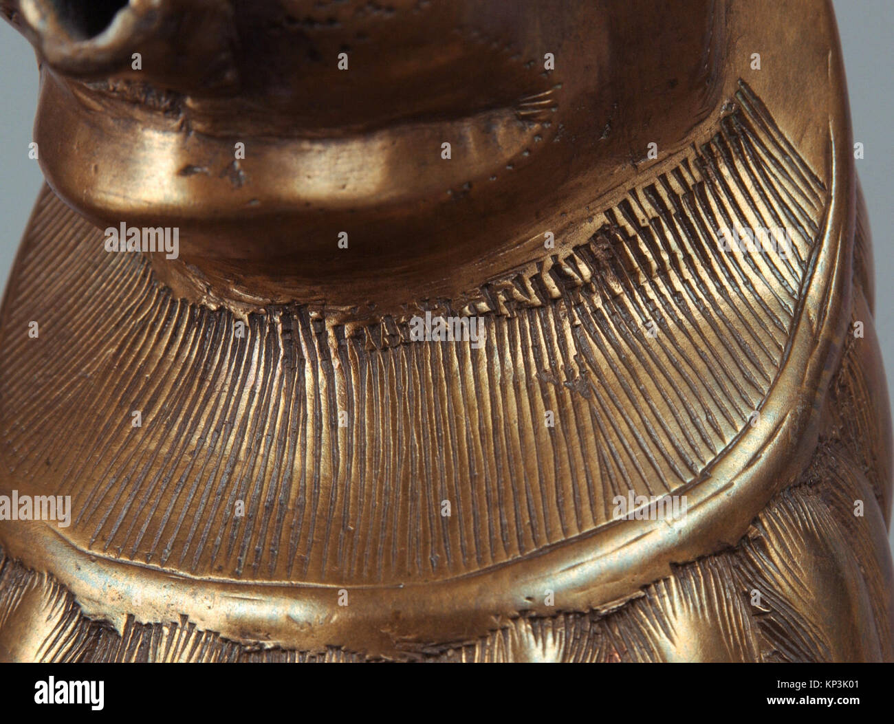 Metal aquamanile shaped as a lion, used historically for ritual hand ...