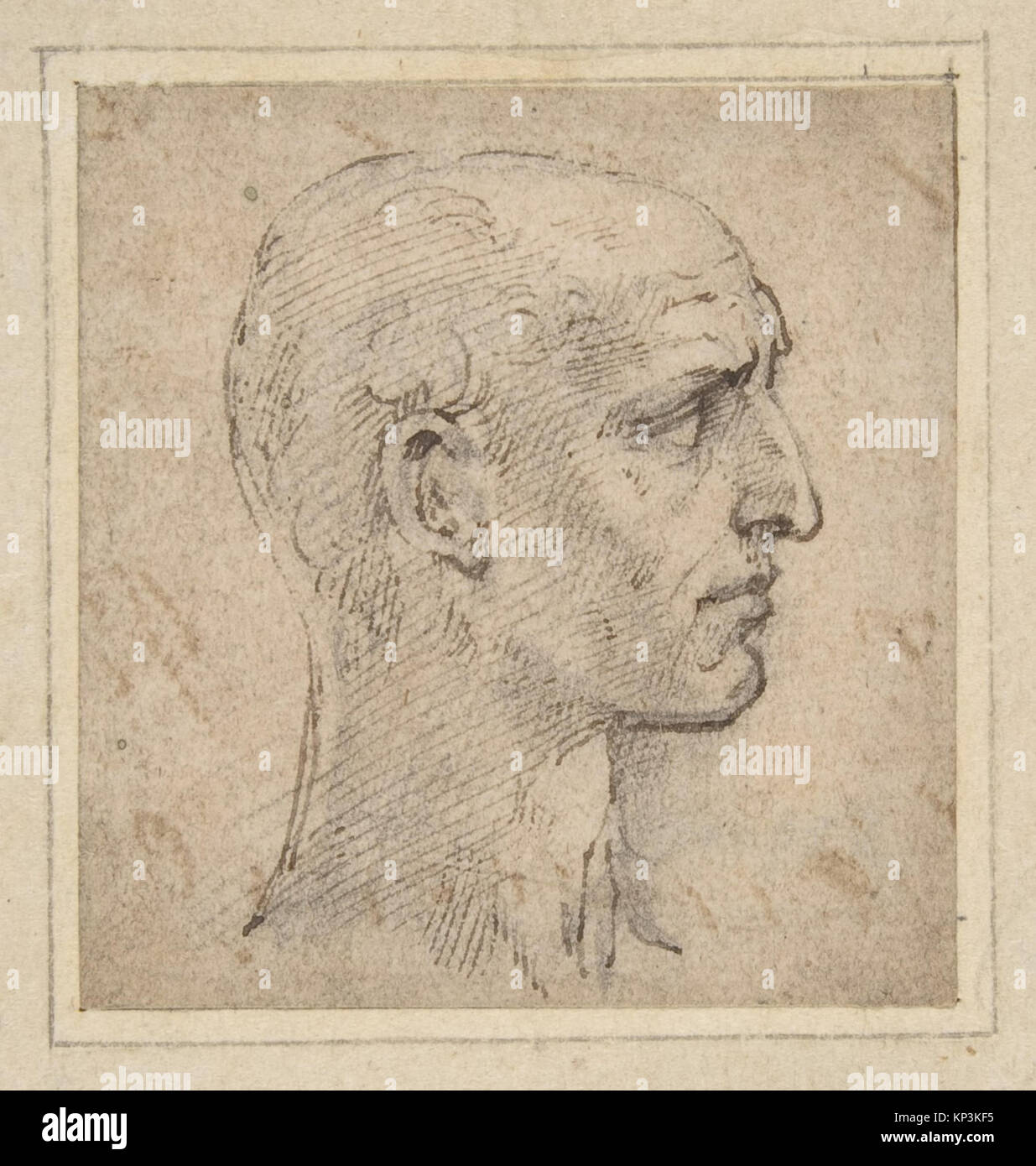 Head of a Man in Profile to Right MET DP810981 340442 Stock Photo - Alamy