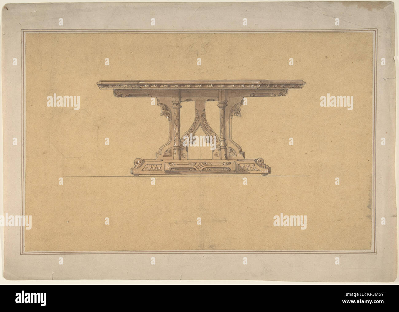 Design for a Gothic Style Table MET DP806504 386556 Stock Photo - Alamy