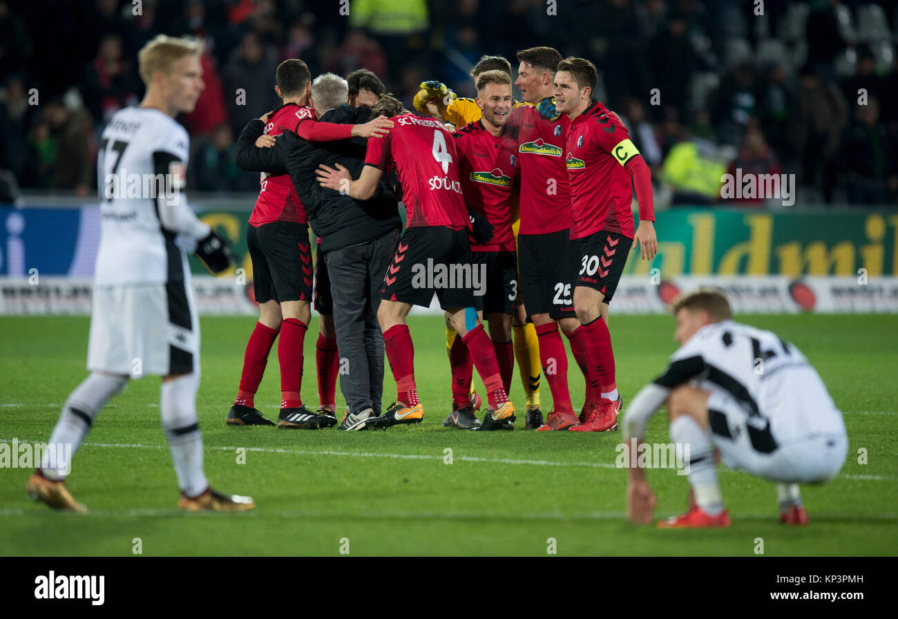 Freiburg's team celebrates the victory after the German Bundesliga ...