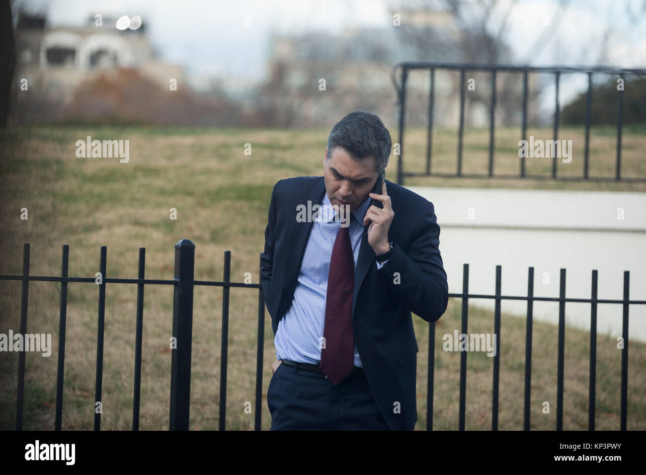 Washington, USA. 07th Dec, 2017. CNN Correspondent Jim Acosta speaks on ...