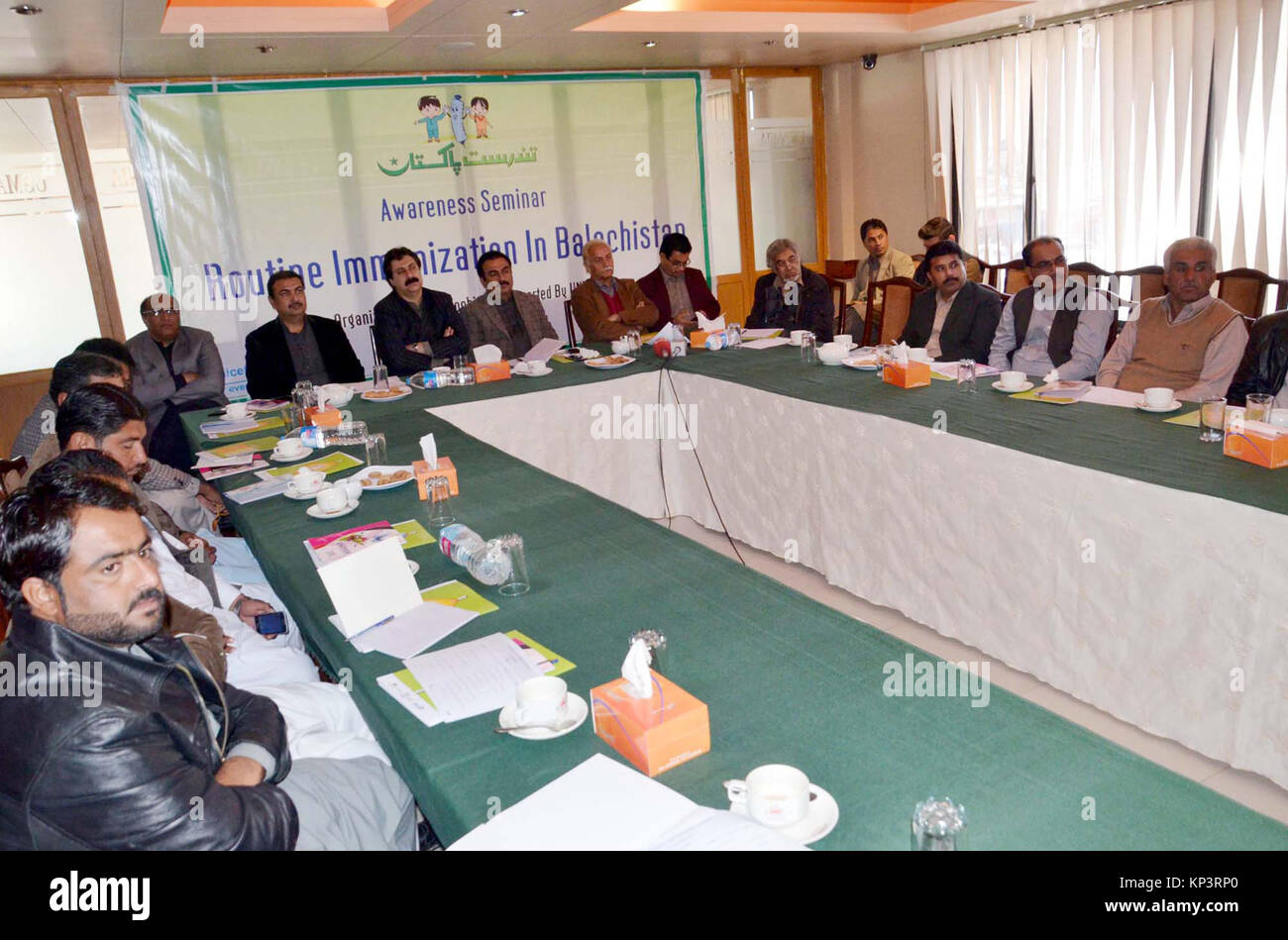 Quetta, Pakistan. 12th Dec, 2017. Balochistan Minister for Health, Mir ...