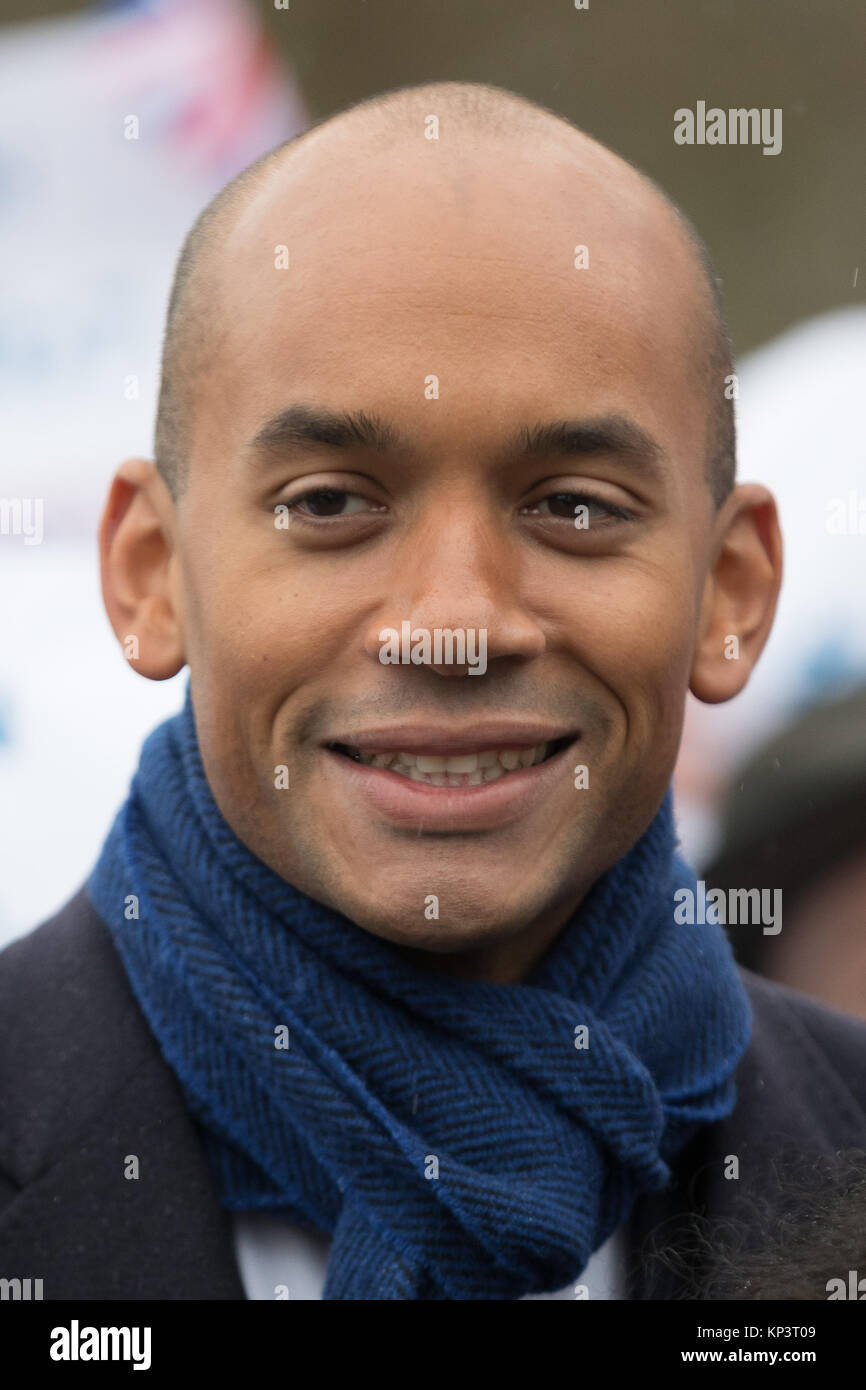 London, UK. 13th December 2017. Chuka Umunna MP, takes part in a ...