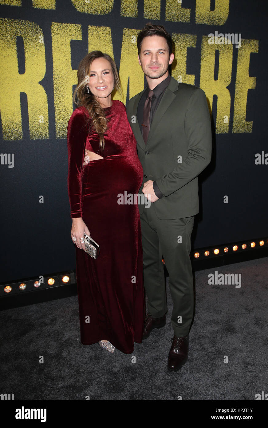 HOLLYWOOD, CA - DECEMBER 12: Matt Lanter, Angela Stacy, at Premiere Of ...