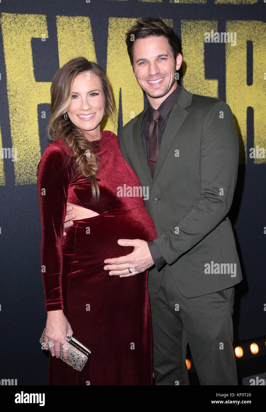 HOLLYWOOD, CA - DECEMBER 12: Matt Lanter, Angela Stacy, at Premiere Of ...
