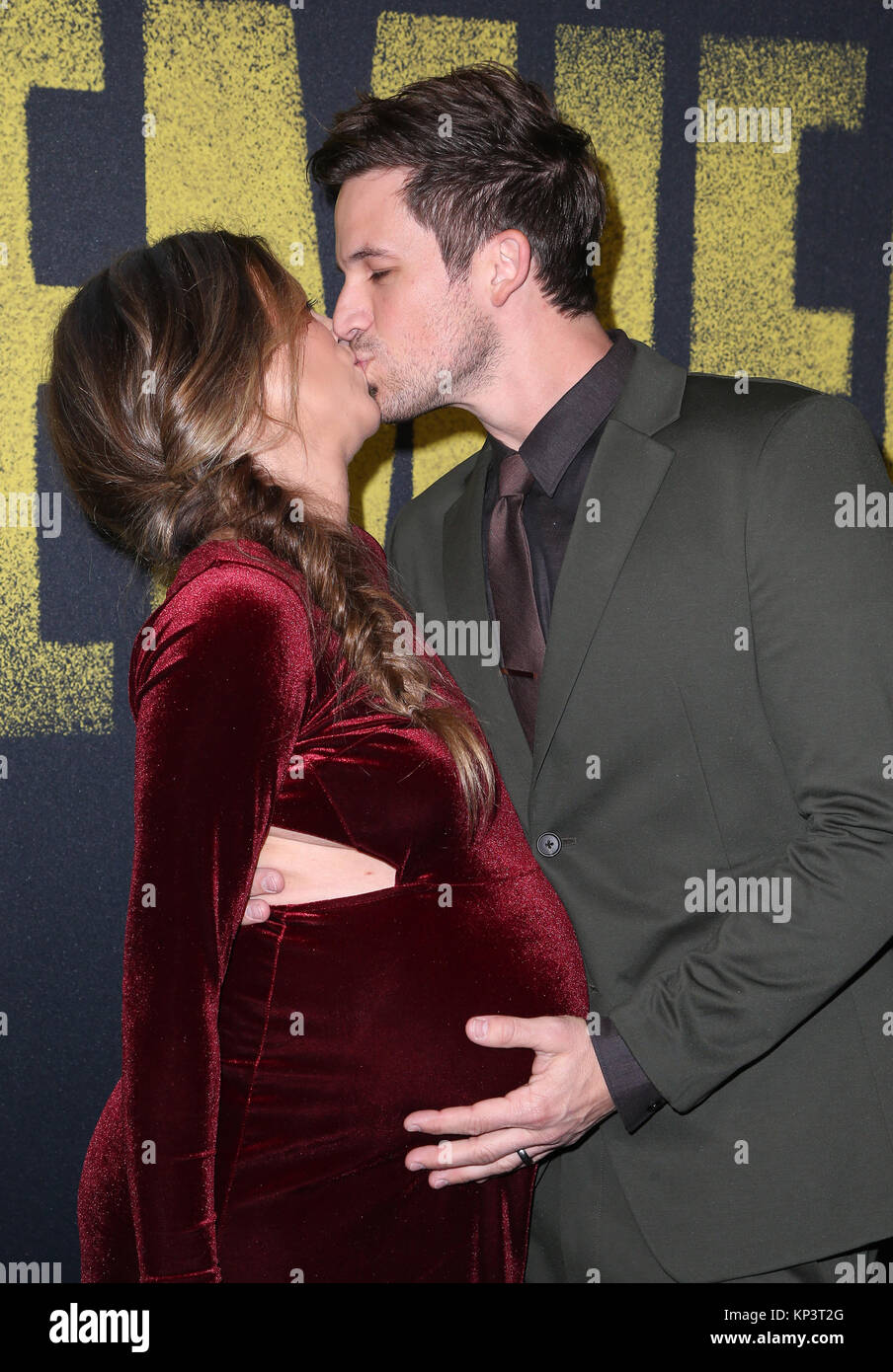 HOLLYWOOD, CA - DECEMBER 12: Matt Lanter, Angela Stacy, at Premiere Of ...