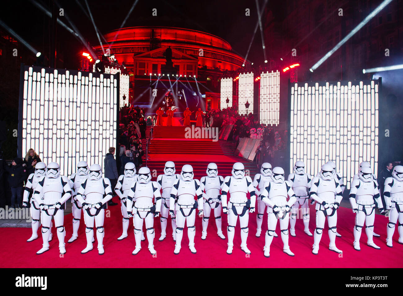 London, UK. 12th Dec, 2017. Stormtroopers attend the 'Star Wars: The ...
