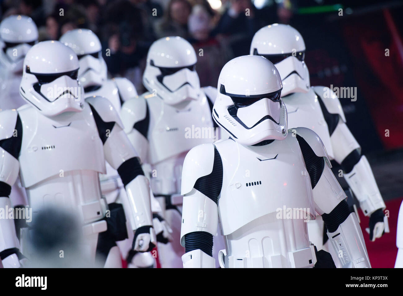 London, UK. 12th Dec, 2017. Stormtroopers attend the 'Star Wars: The ...