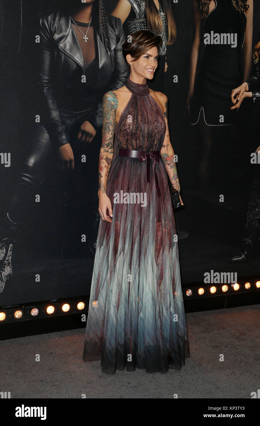 HOLLYWOOD, CA - DECEMBER 12: Ruby Rose, at Premiere Of Universal ...