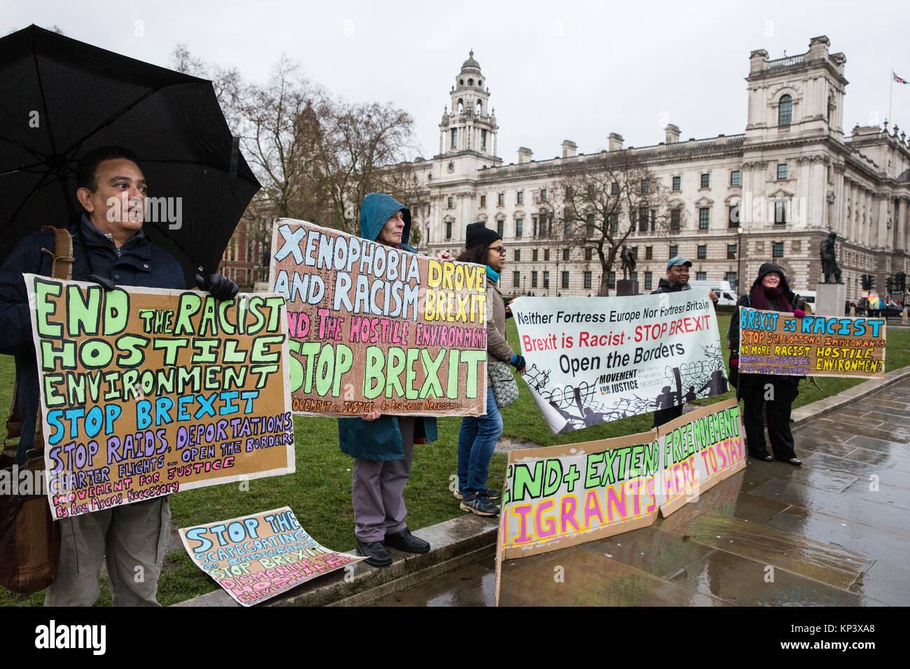 London, UK. 13th December, 2017. Activists from Movement for Justice ...