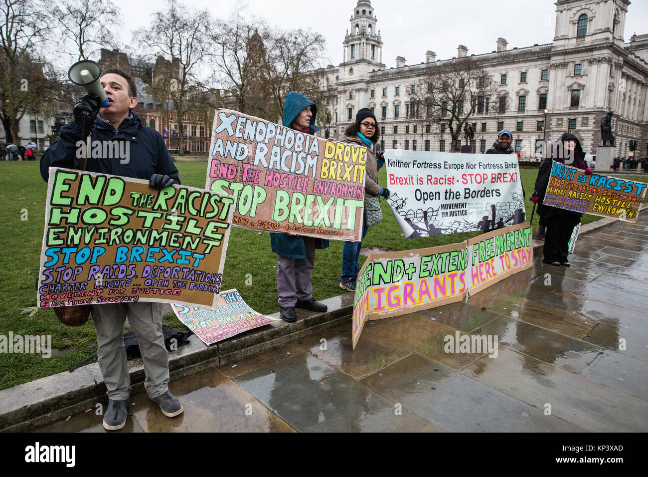 London, UK. 13th December, 2017. Activists from Movement for Justice ...