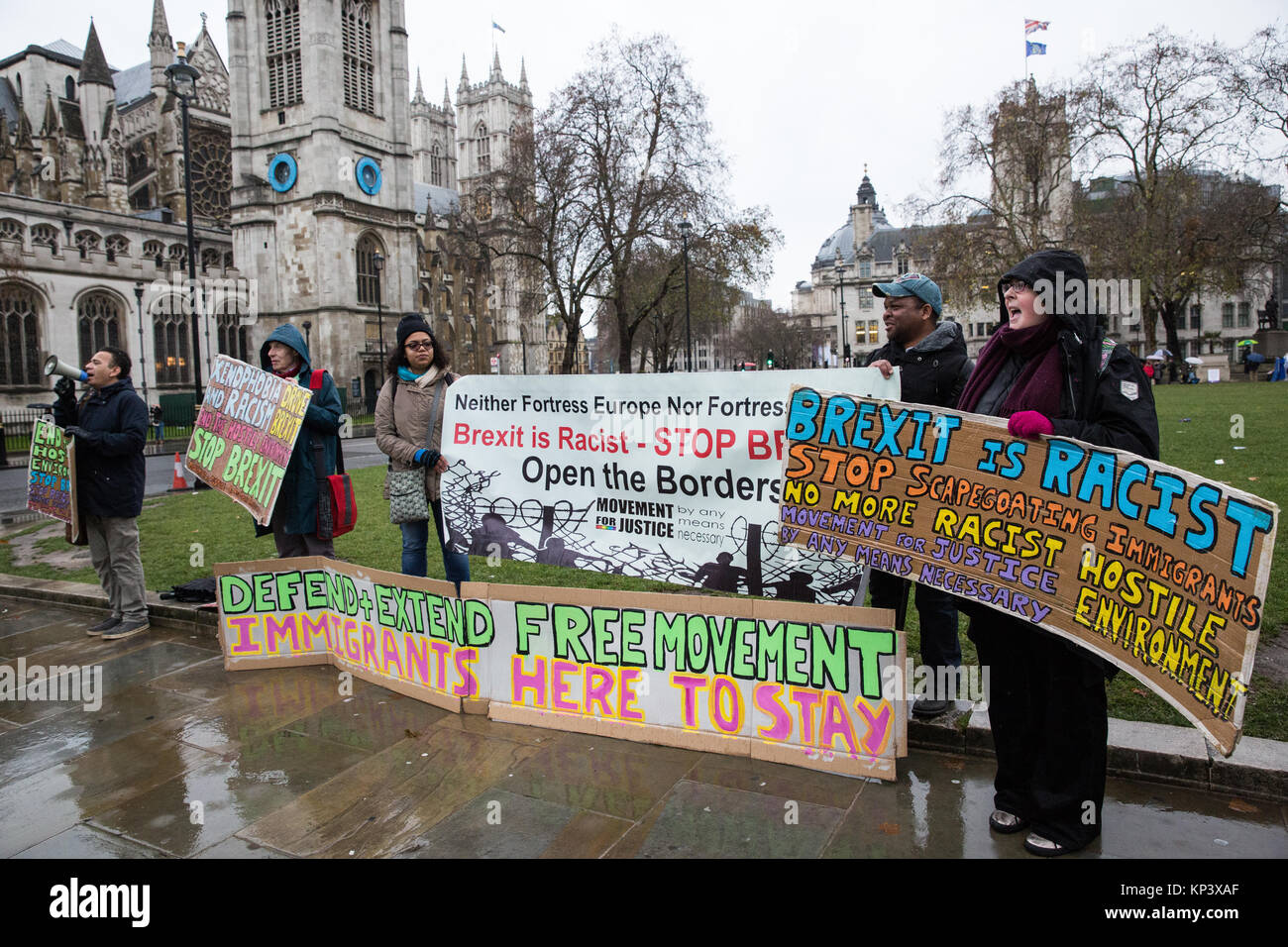 London, UK. 13th December, 2017. Activists from Movement for Justice ...