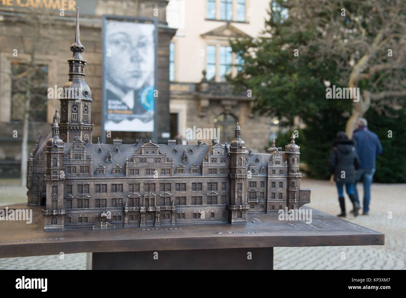 A reproduction of the Dresden Castle at a scale of 1:125 stands on a ...