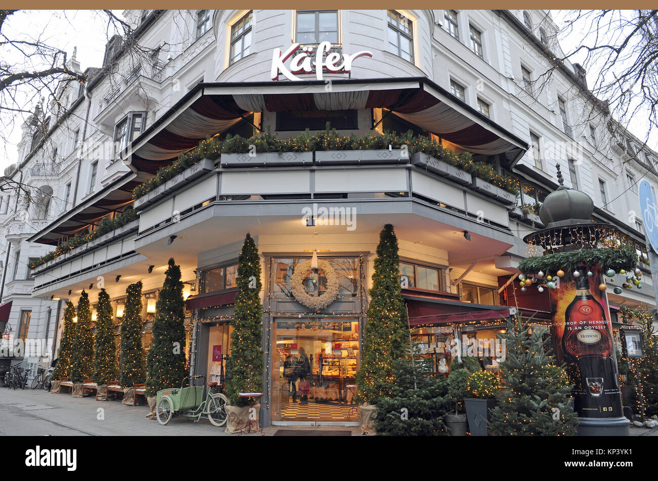 Munich, Germany. 12th Dec, 2017. The sign reads 'Kaefer' (lit. beetle ...
