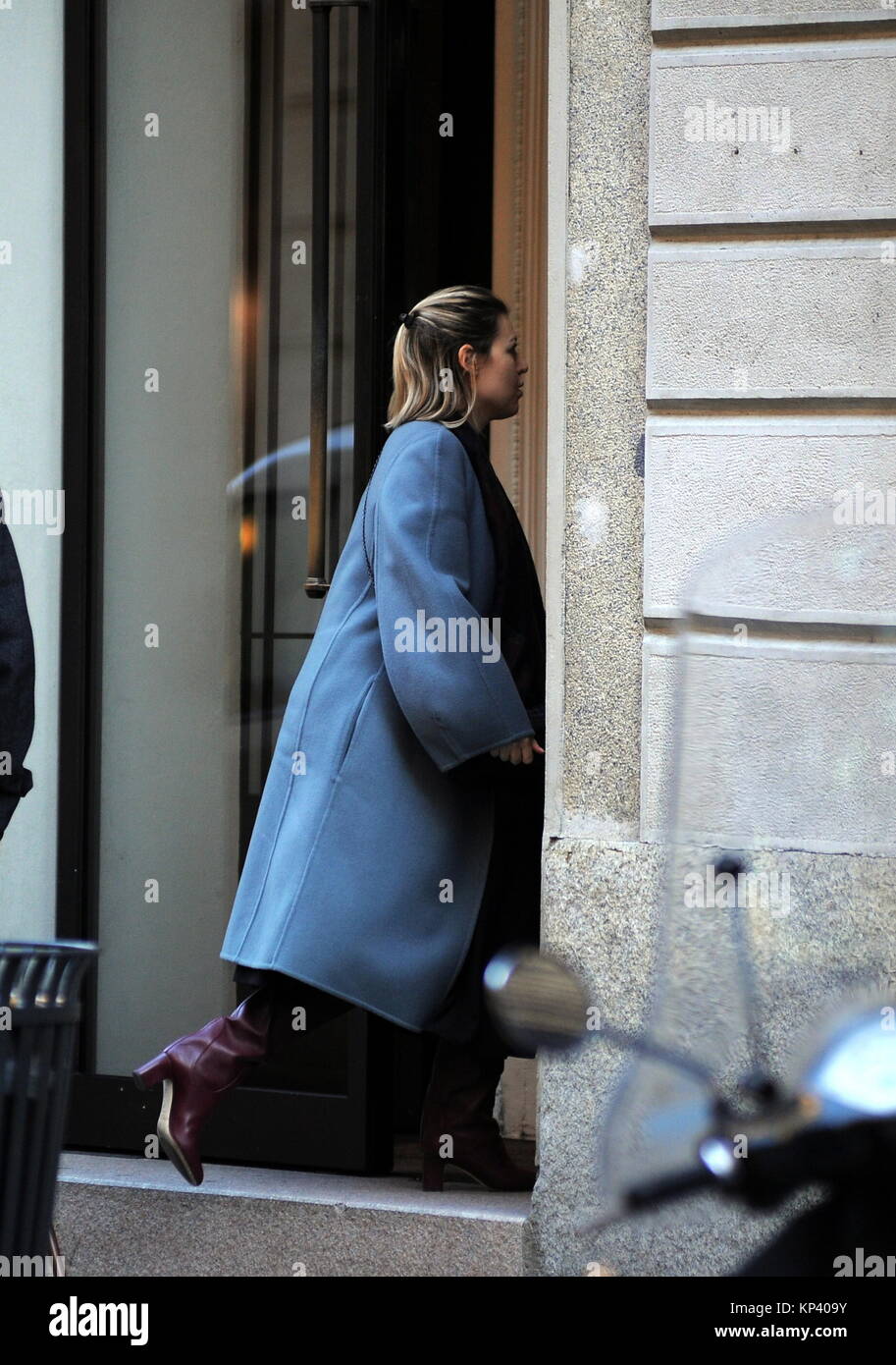 Milan, Barbara Berlusconi shopping at Burberry Barbara Berlusconi ...