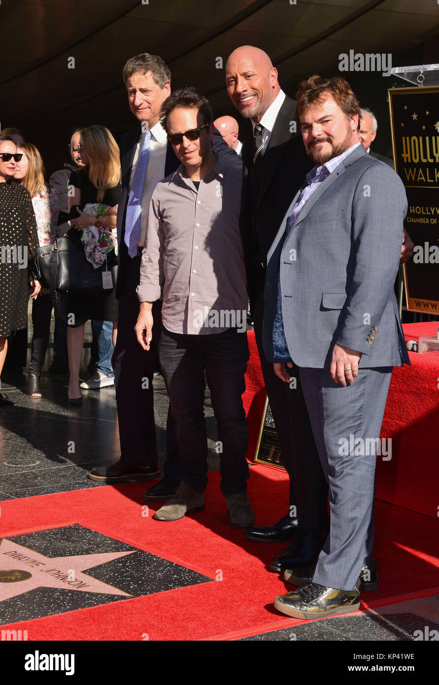 Los Angeles, USA. 13th Dec, 2017. Dwayne Johnson 22 star, Jake Kasdan ...