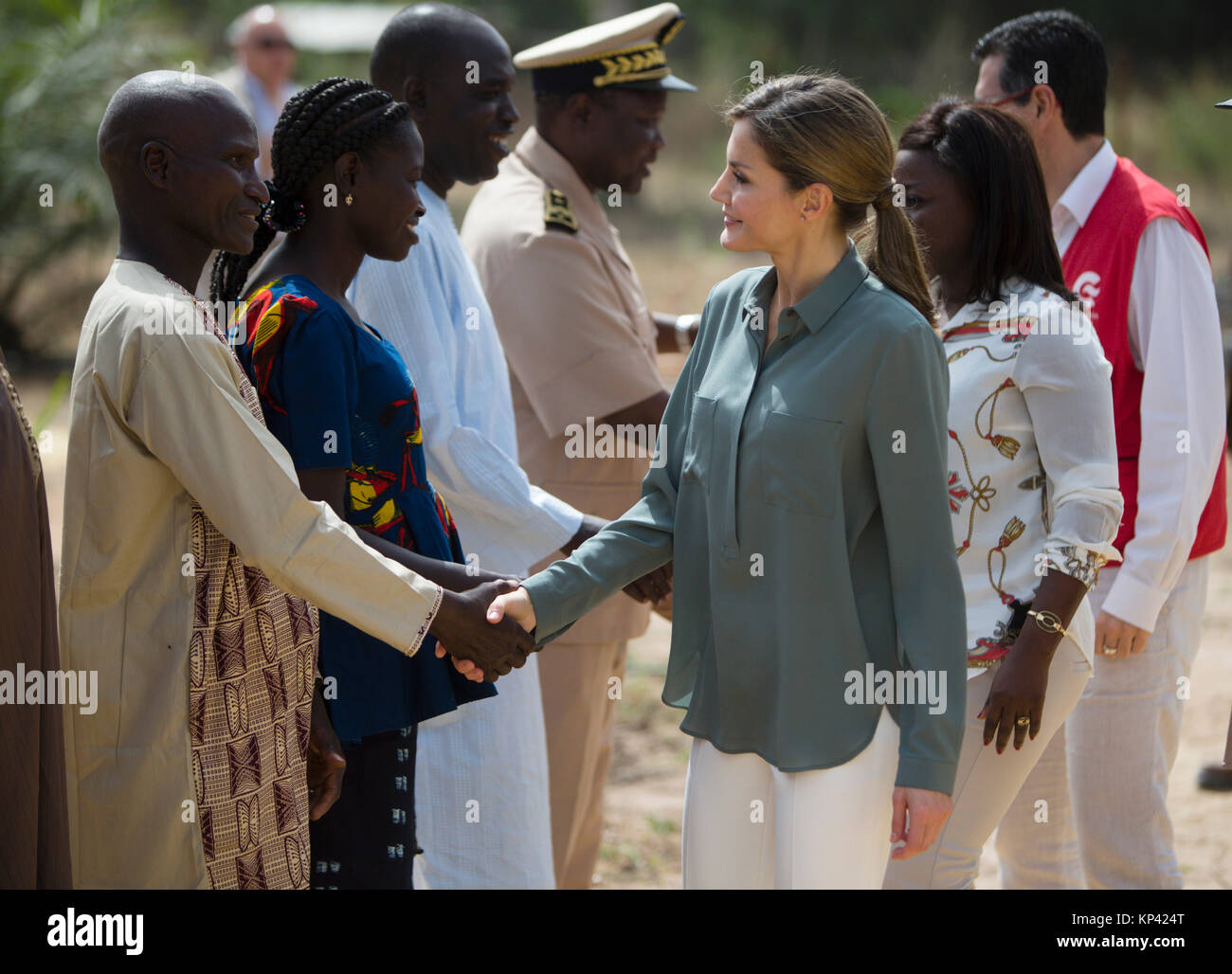 Senegal. 13th Dec, 2017. Spanish Queen Letizia Ortiz visits Naatangue ...