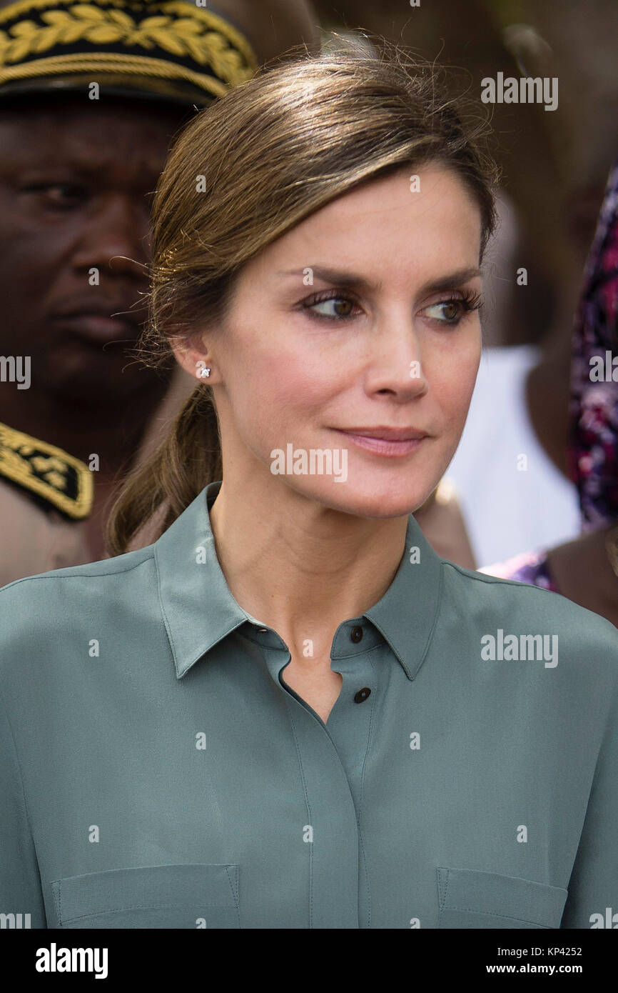 Senegal. 13th Dec, 2017. Spanish Queen Letizia Ortiz visits Naatangue ...