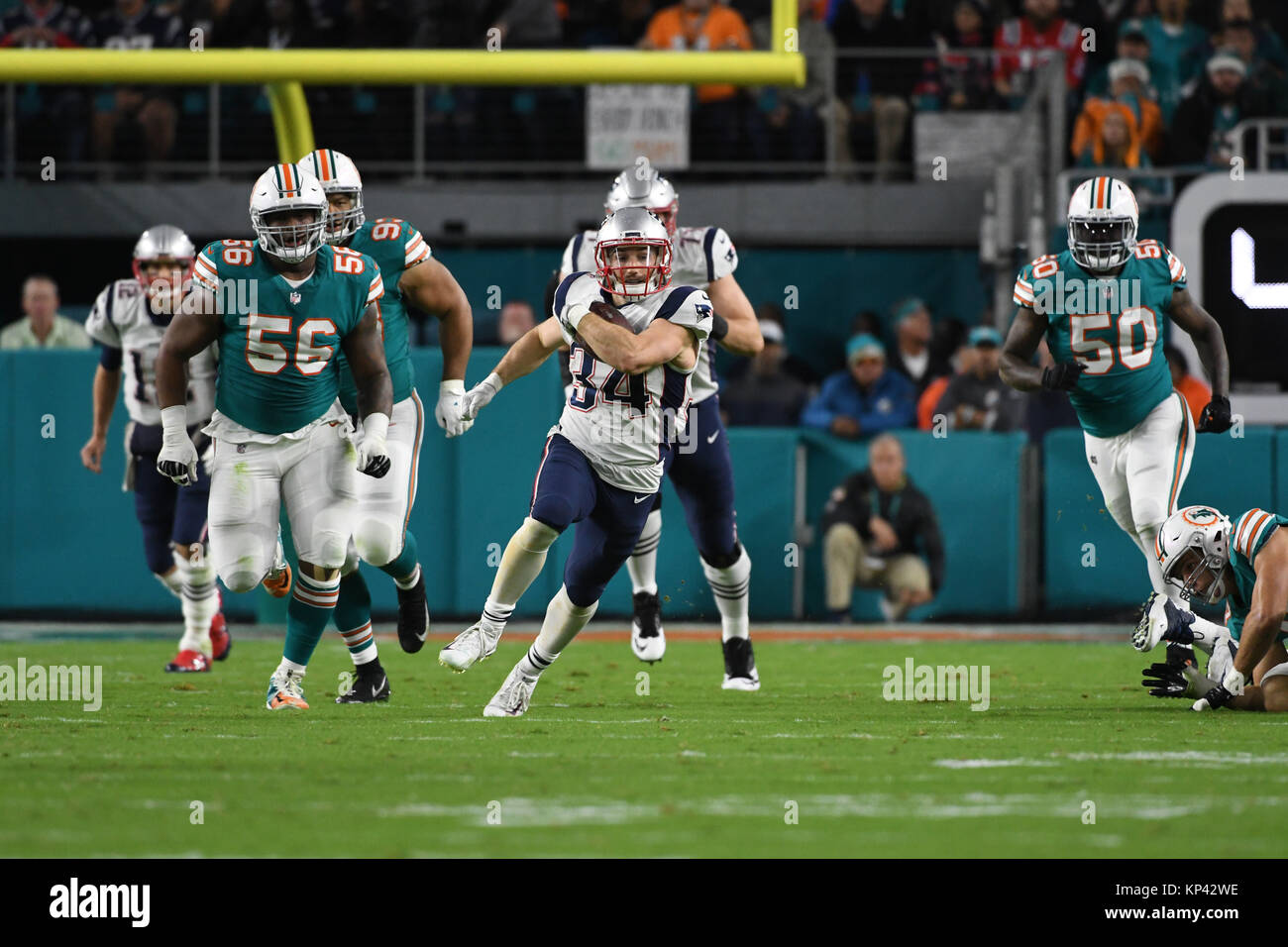 December 11, 2017: Rex Burkhead #34 of New England in action during the ...
