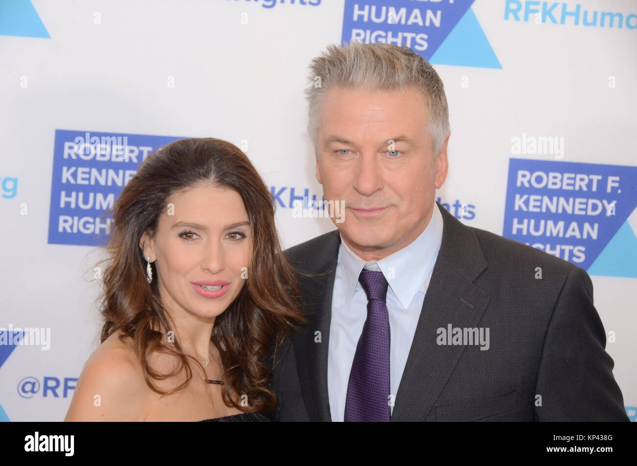 New York, NY, USA. 13th Dec, 2017. Hilaria Baldwin (L) and Alec Baldwin ...