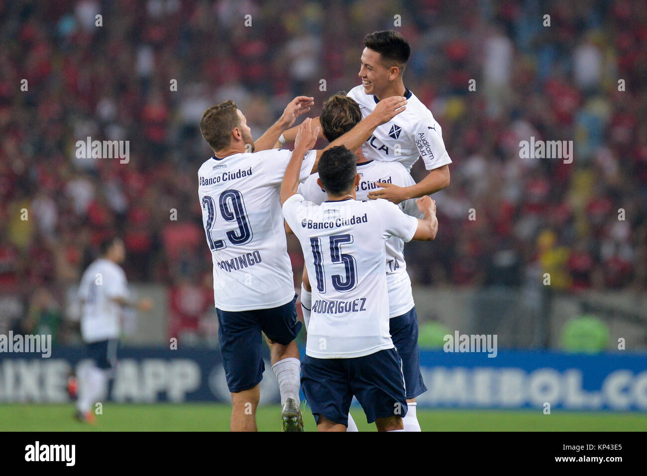 Barco, Independiente player celebrates goal during match against ...