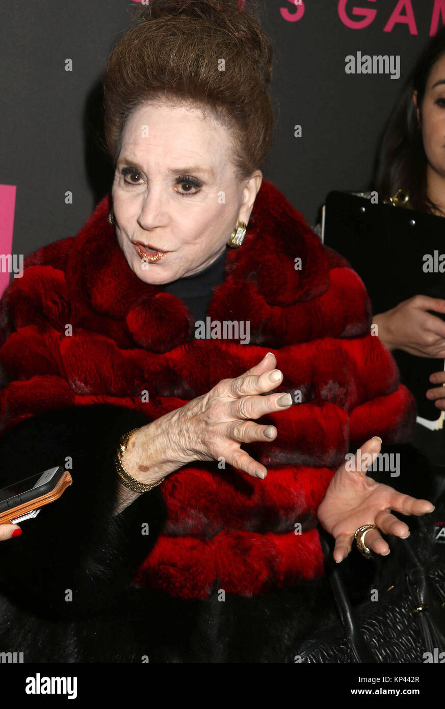 New York City, New York, USA. 13th Dec, 2017. Gossip writer CINDY ADAMS ...