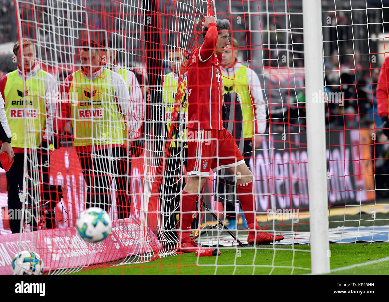 Munich, Germany. 13th Dec, 2017. Munich's Robert Lewandowski stands ...