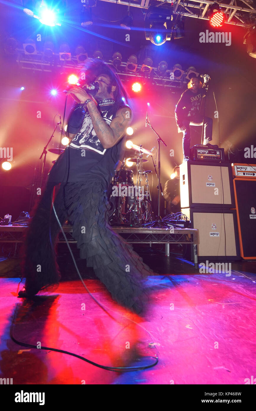 London, UK. 13th Dec, 2017. theOGM of Ho99o9 performing live on stage ...