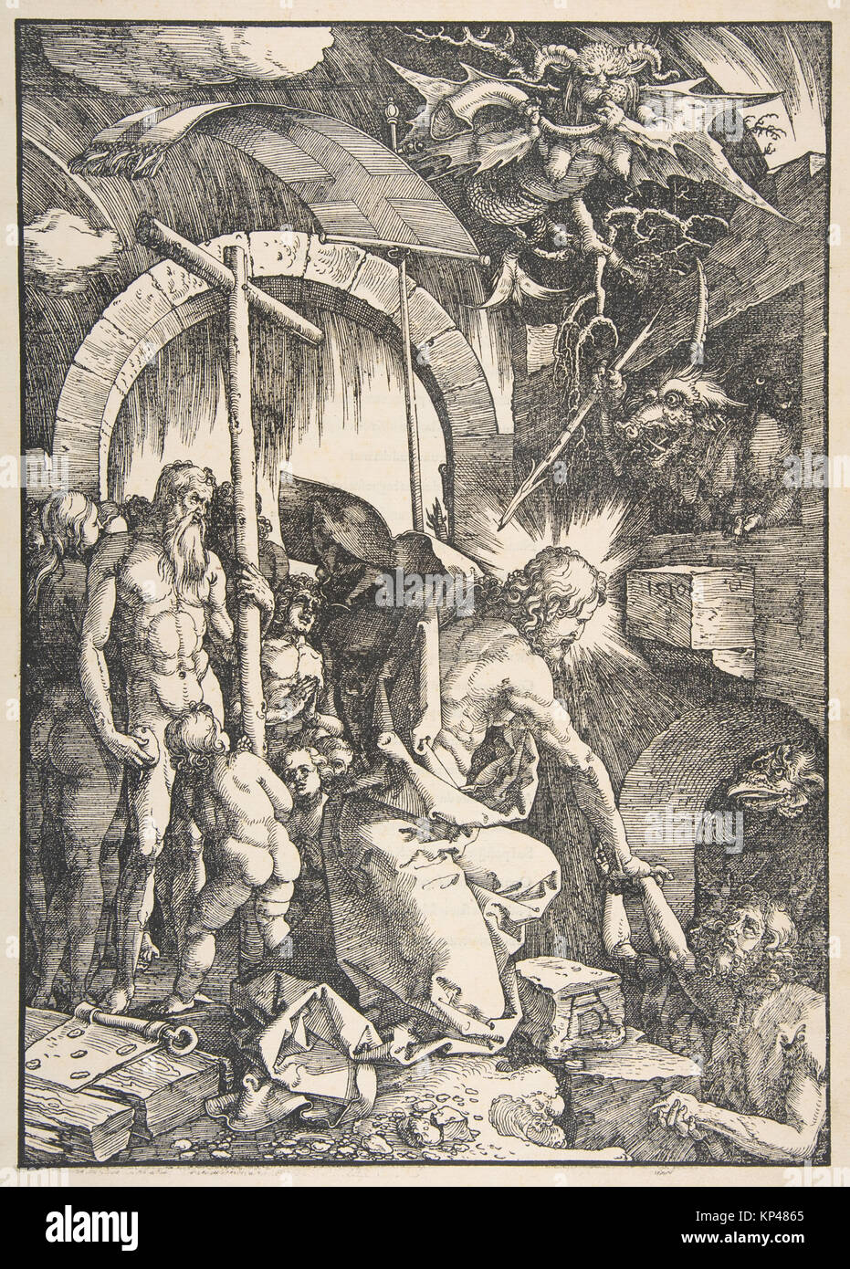 Depiction of Christ in Limbo from The Large Passion showing the figure ...